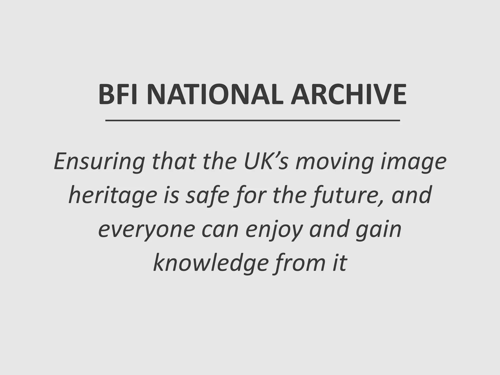 FAIRALL BFI National archive digitial heritage | PPT