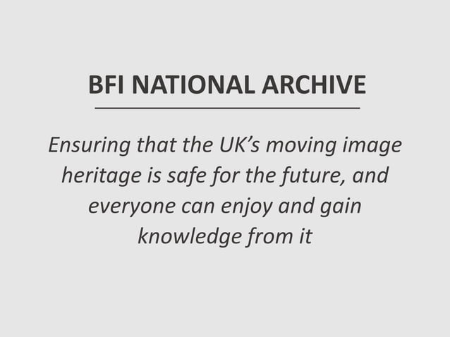 FAIRALL BFI National archive digitial heritage | PPT