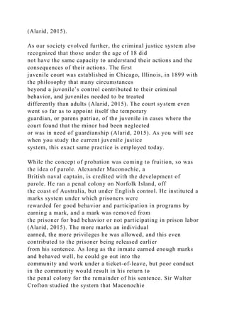 BCJ 3150, Probation and Parole 1 Course Learning Outc.docx