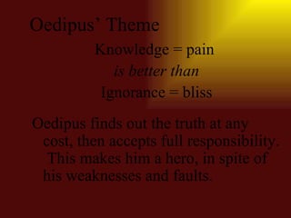 Bckgd Info On The Oedipus Cycle | PPT | Drama | Genres