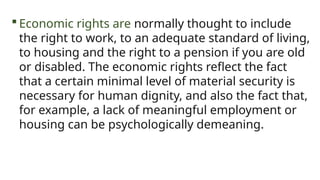Classification of Human Rights and it's significance | PPTX