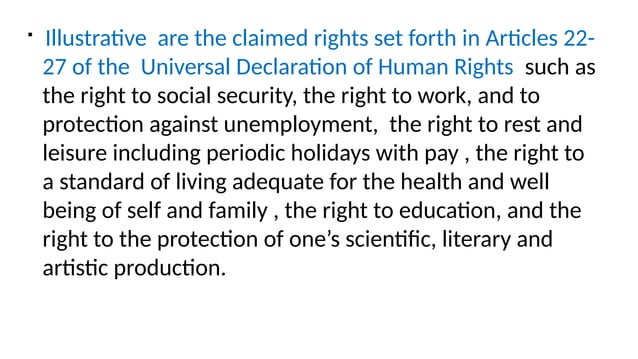 Classification of Human Rights and it's significance | PPTX