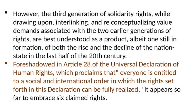 Classification of Human Rights and it's significance | PPTX