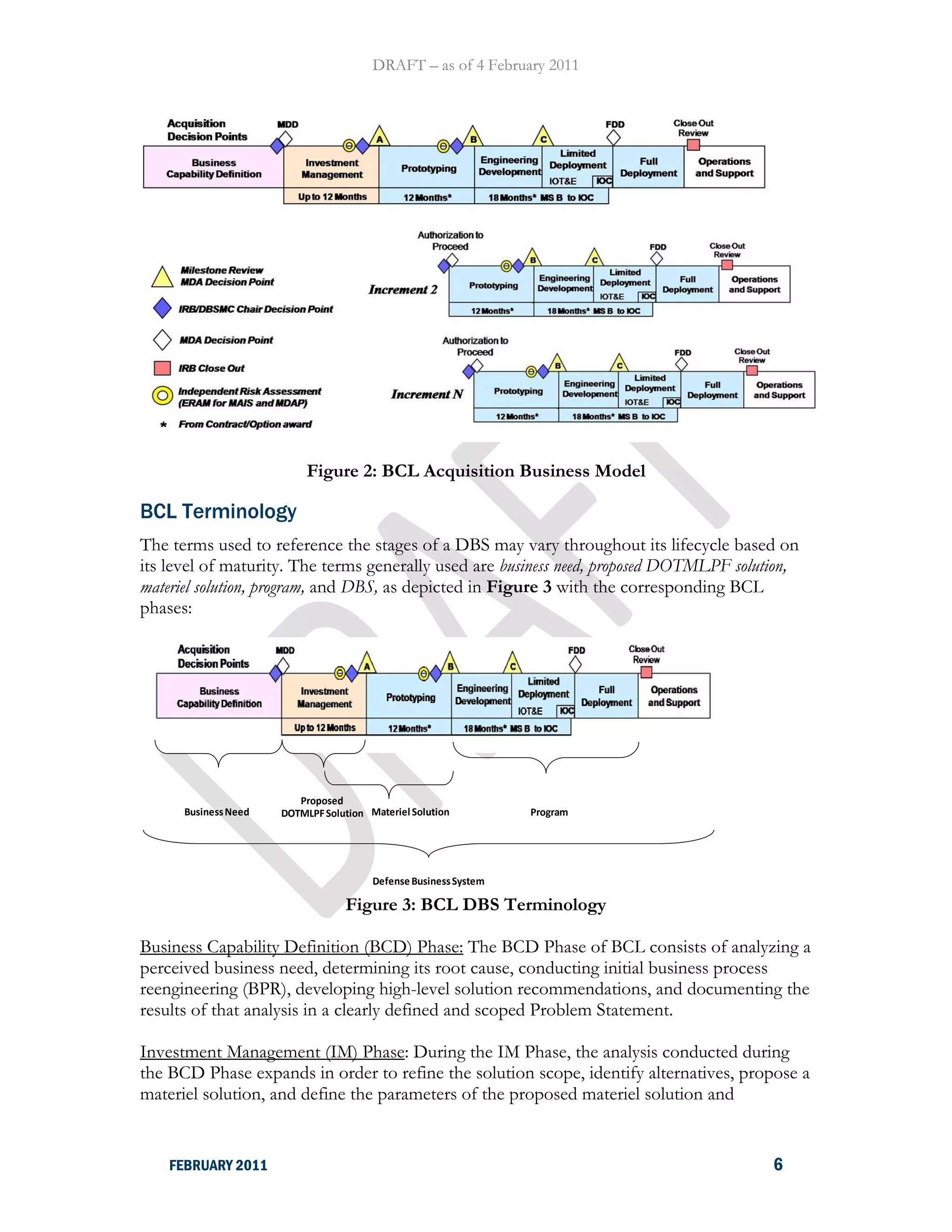 DoD Business Capability Lifecycle (BCL) Guide (Draft) | PDF