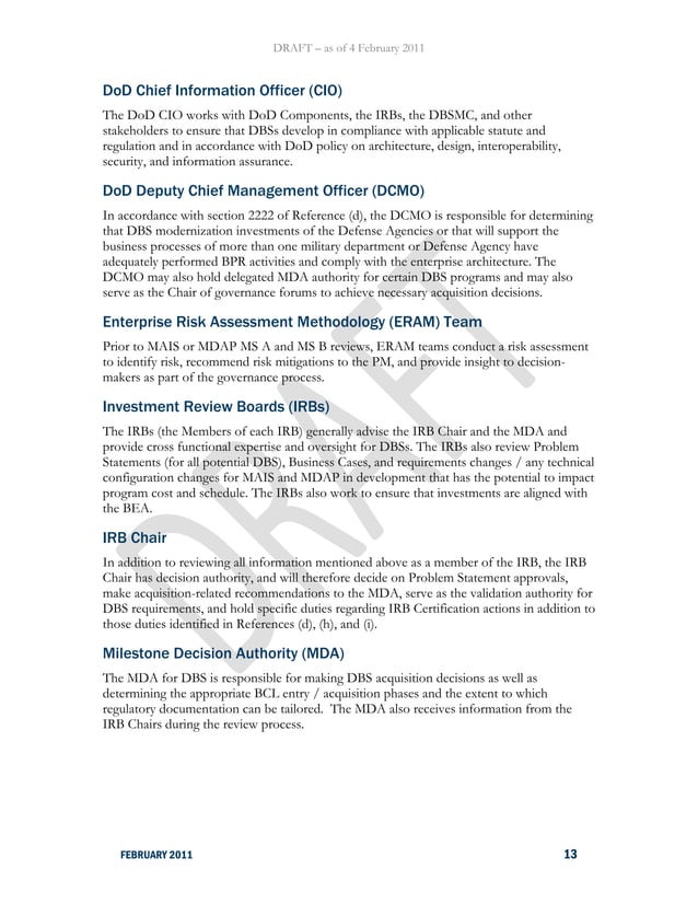 DoD Business Capability Lifecycle (BCL) Guide (Draft) | PDF | Defense ...