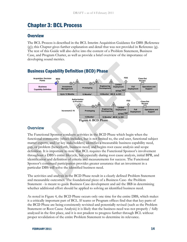 DoD Business Capability Lifecycle (BCL) Guide (Draft) | PDF | Defense ...