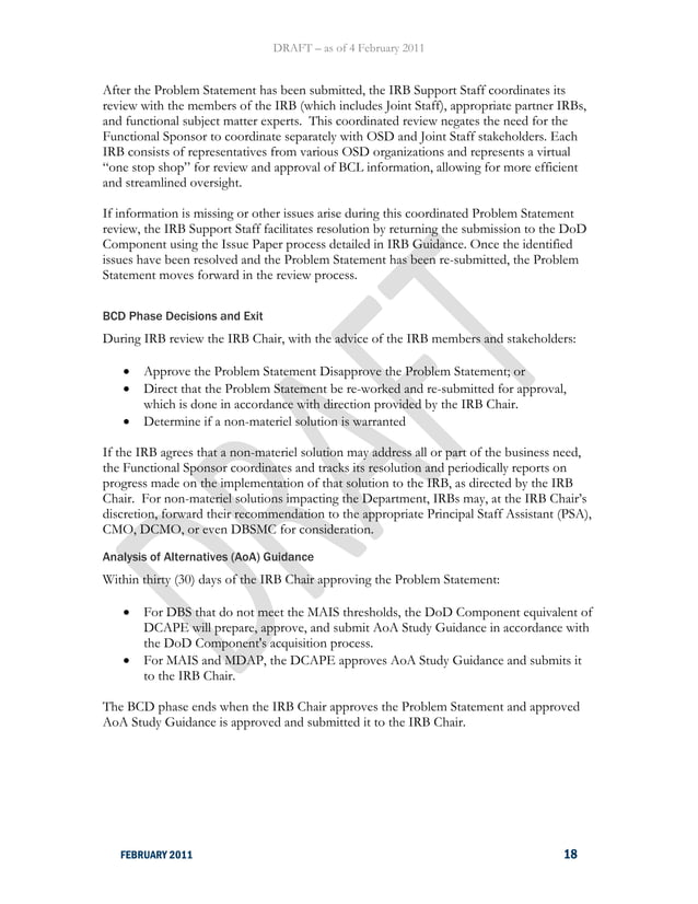 DoD Business Capability Lifecycle (BCL) Guide (Draft) | PDF | Defense ...