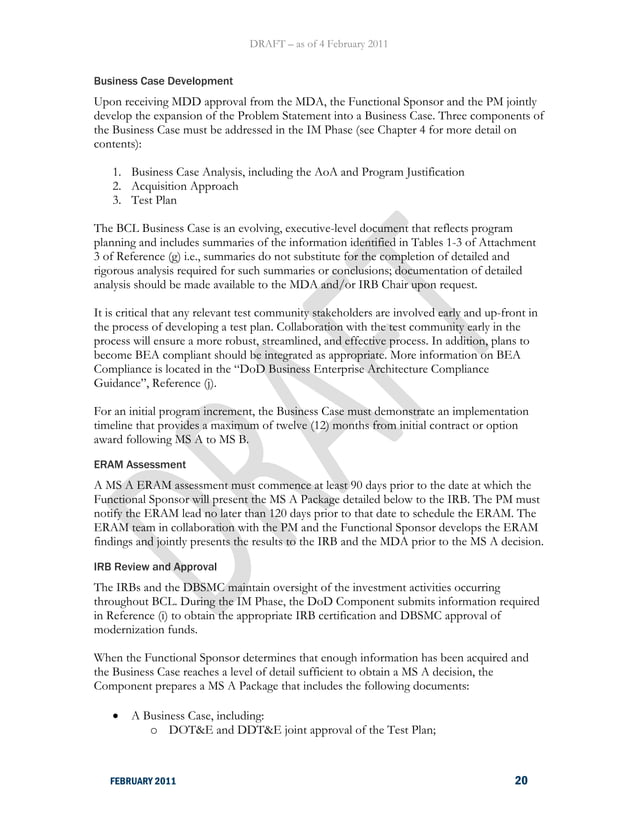 DoD Business Capability Lifecycle (BCL) Guide (Draft) | PDF | Defense ...