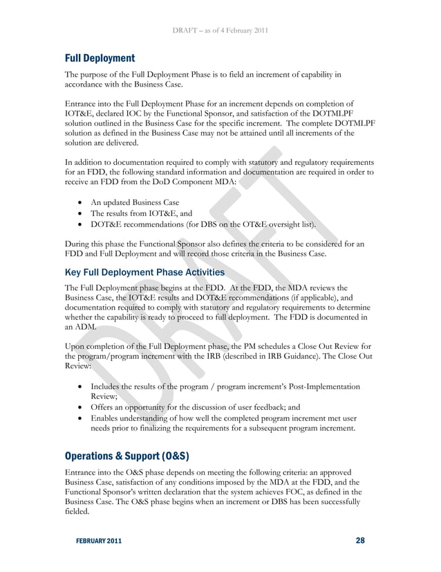 DoD Business Capability Lifecycle (BCL) Guide (Draft) | PDF | Defense ...