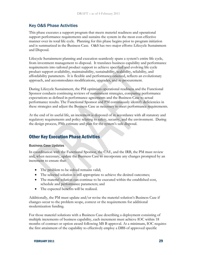 DoD Business Capability Lifecycle (BCL) Guide (Draft) | PDF | Defense ...