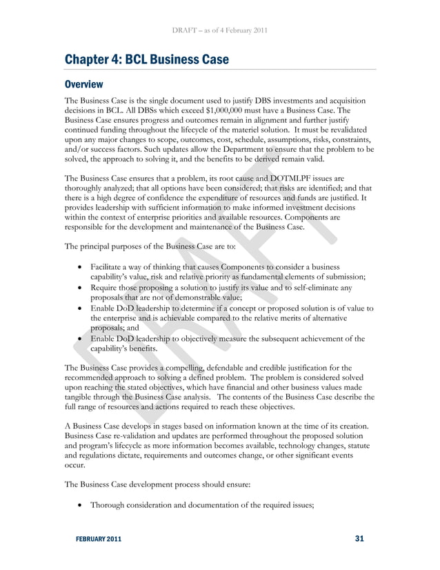 DoD Business Capability Lifecycle (BCL) Guide (Draft) | PDF | Defense ...