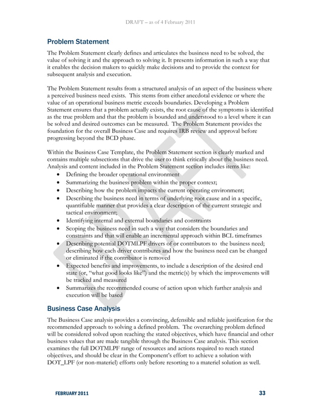 DoD Business Capability Lifecycle (BCL) Guide (Draft) | PDF | Defense ...