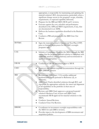 DoD Business Capability Lifecycle (BCL) Guide (Draft) | PDF