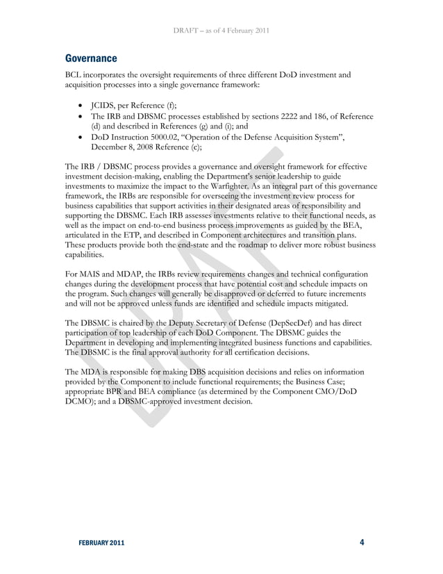 DoD Business Capability Lifecycle (BCL) Guide (Draft) | PDF | Defense ...