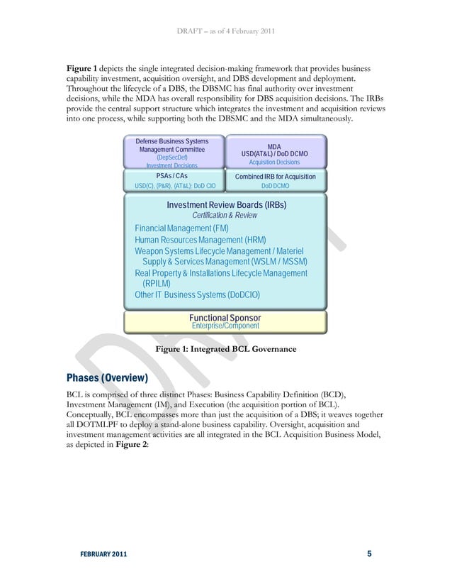 DoD Business Capability Lifecycle (BCL) Guide (Draft) | PDF | Defense ...