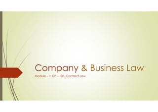 B&CL Module 1.pdf Business and Corporate Law | PPT