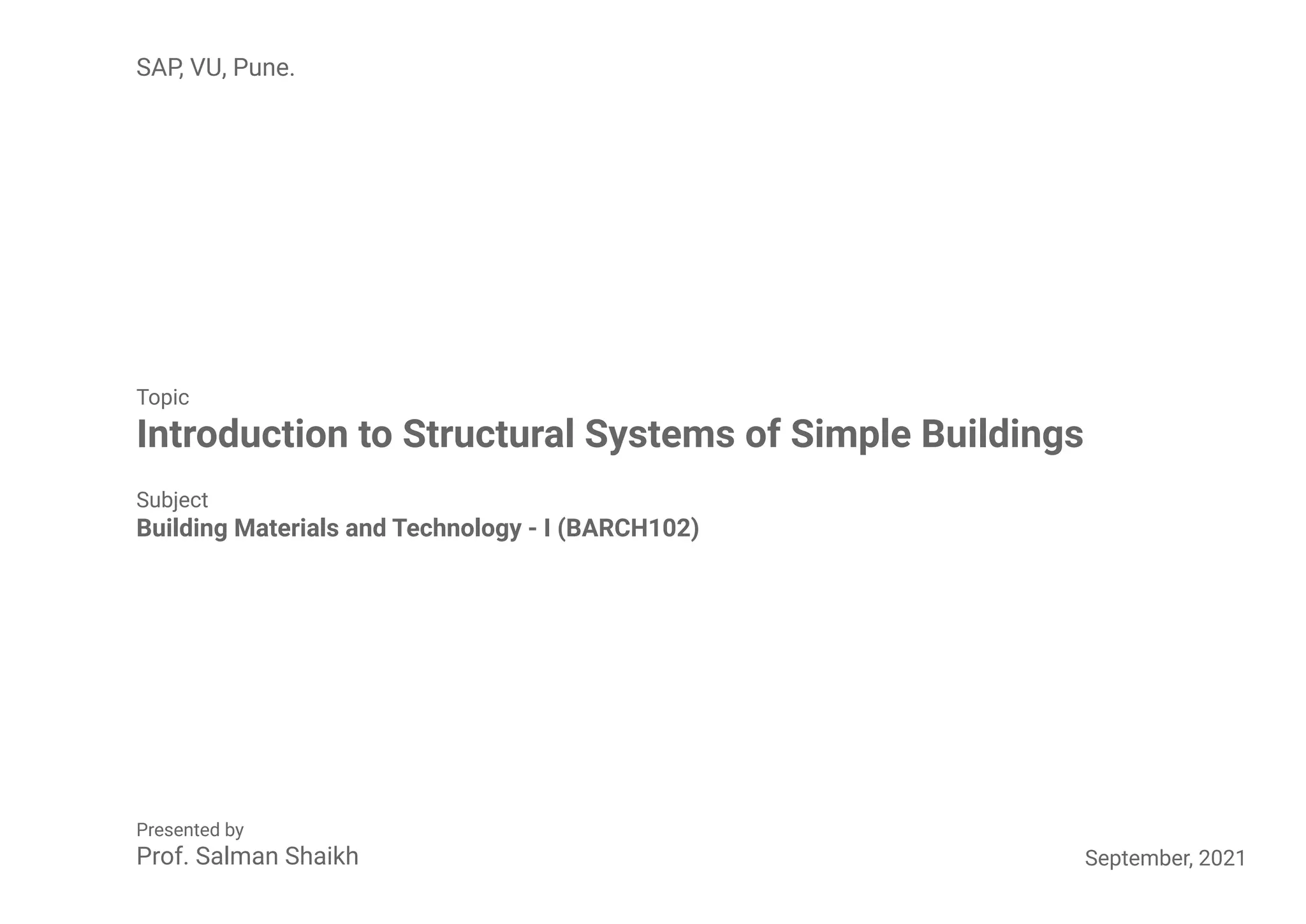 Introduction to Structural Systems of Simple Buildings | PPT Introduction to Structural Systems of Simple Buildings | PPT