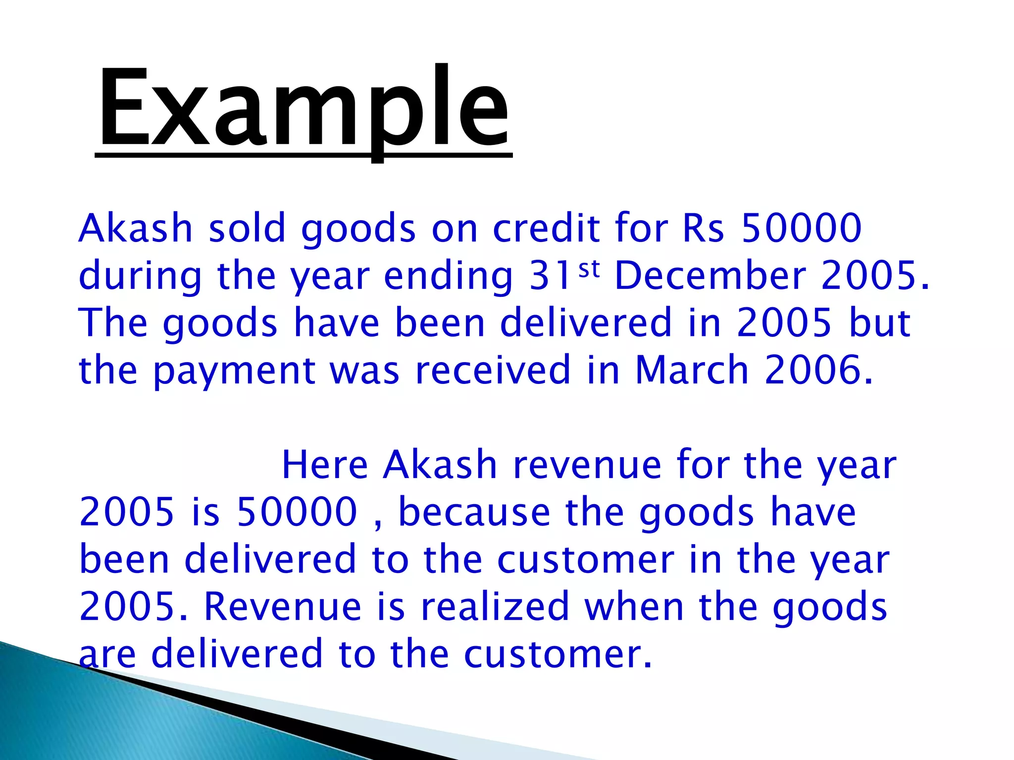 Realization concepts of accountancy | PPT