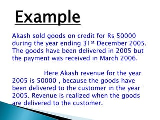 Realization concepts of accountancy | PPT