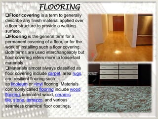 flooring and its types | PPTX