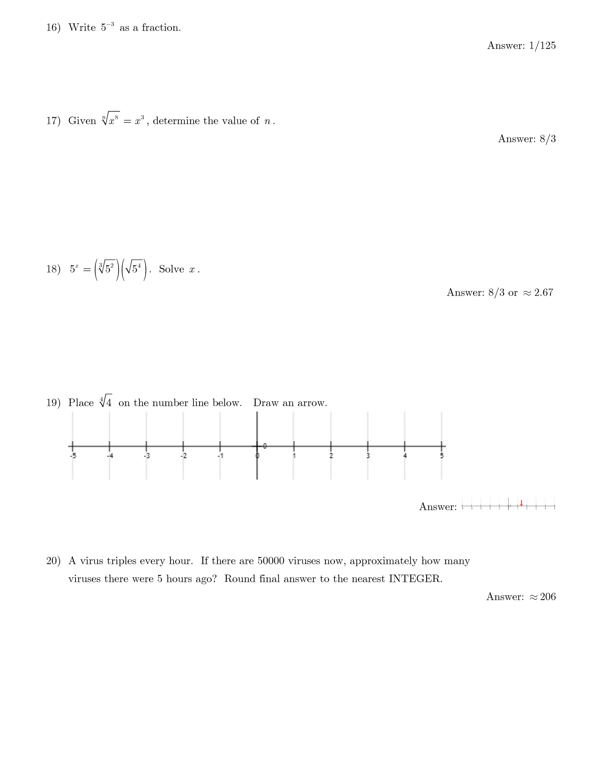 BC Math 10 Exponents Practice Test | PDF
