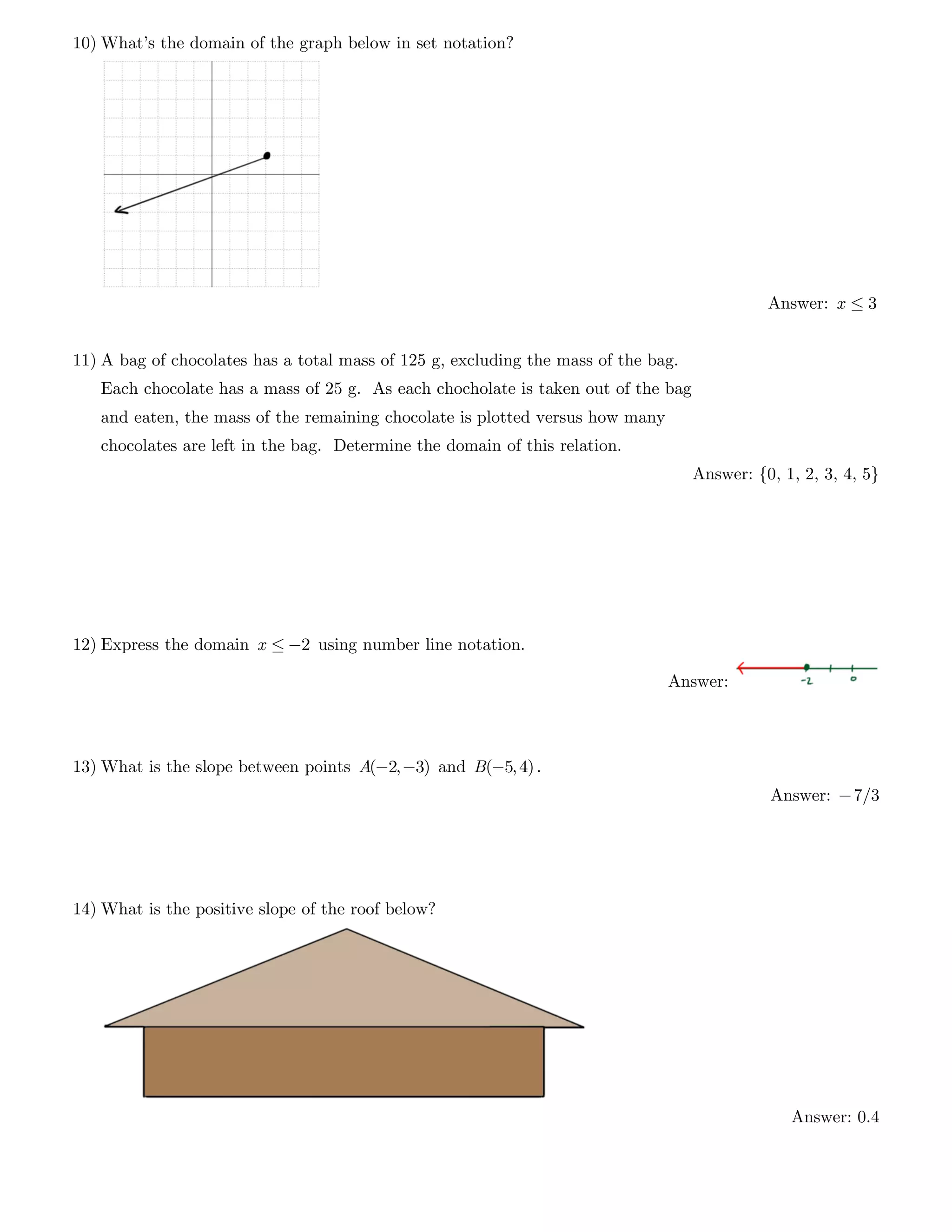 Bc Math 10 Functions and Slope Practice Test | PDF