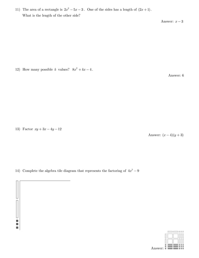 BC Math 10 Polynomials Practice Test | PDF | Physics | Science