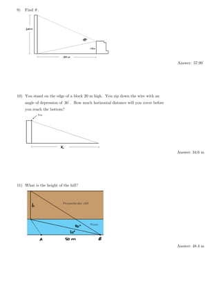 BC Math 10 Trigonometry Practice Test | PDF