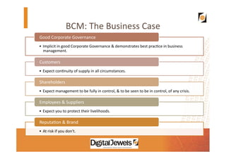 Bcm Best Practise & Local Challenges | PDF