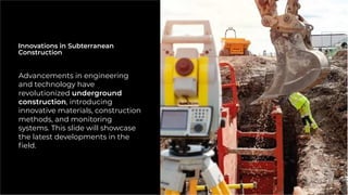 UNDERGROUND STRUCTURES AND IT'S ENVIRONMENTAL IMPACTS.IT'S | PDF