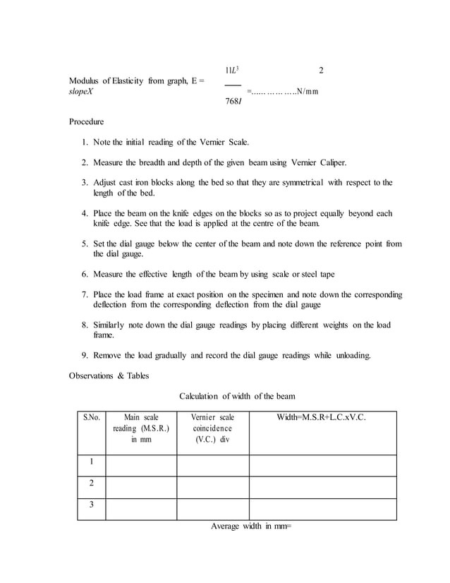 Basic civil mechanical Engineering lab manual according to JNTU annathapur syllabus | PDF