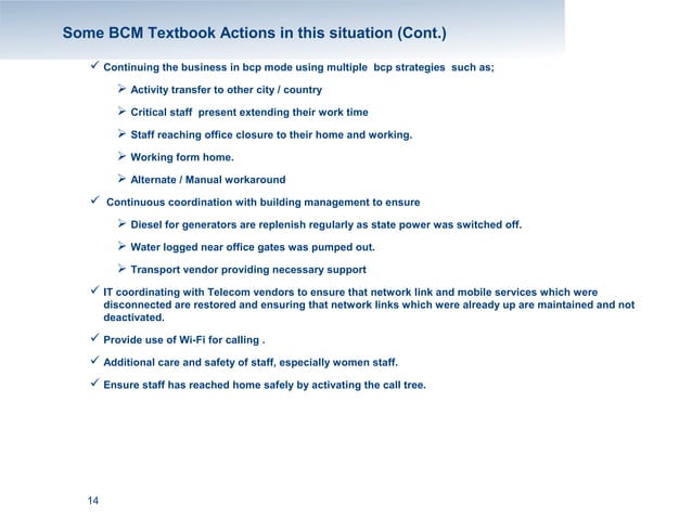 BCM integration with EHS, Crisis Management and Emergency Response . | PPT