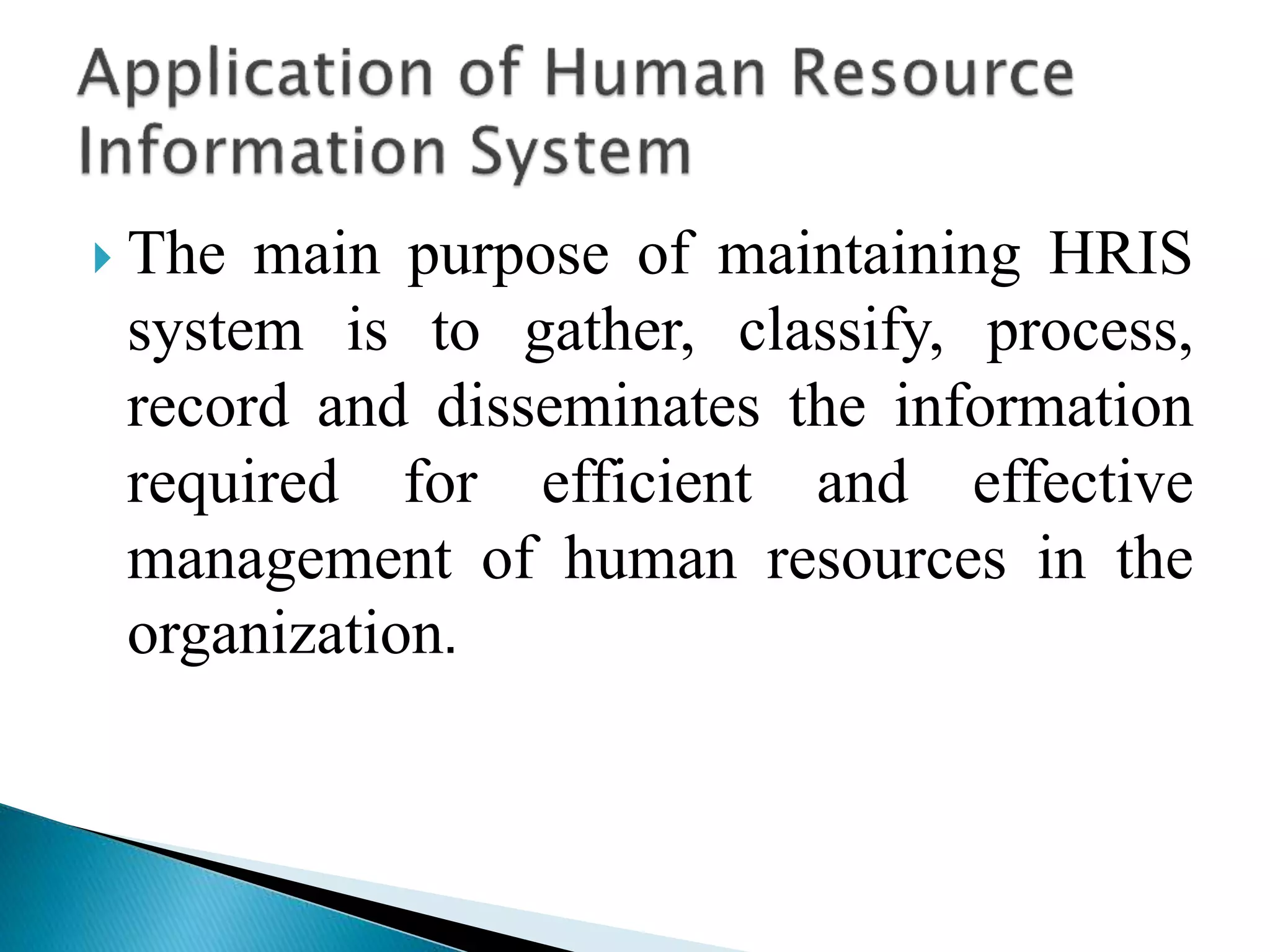 Human Resource Information System by Manish Rangari | PPT