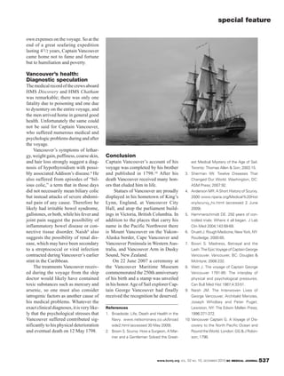 British Columbia Medical Journal, December 2010 - Captain Vancouver and ...