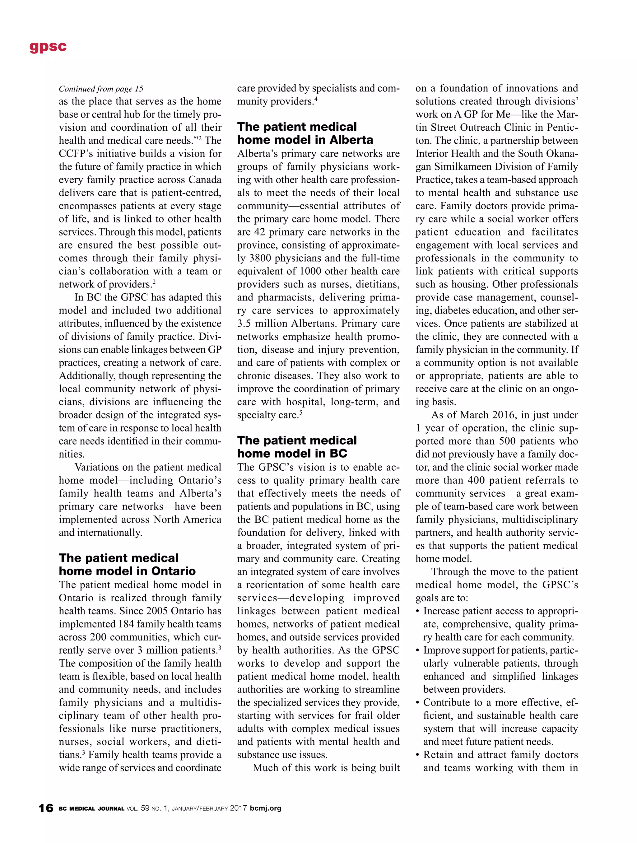 The patient medical home: Working together to create an integrated ...