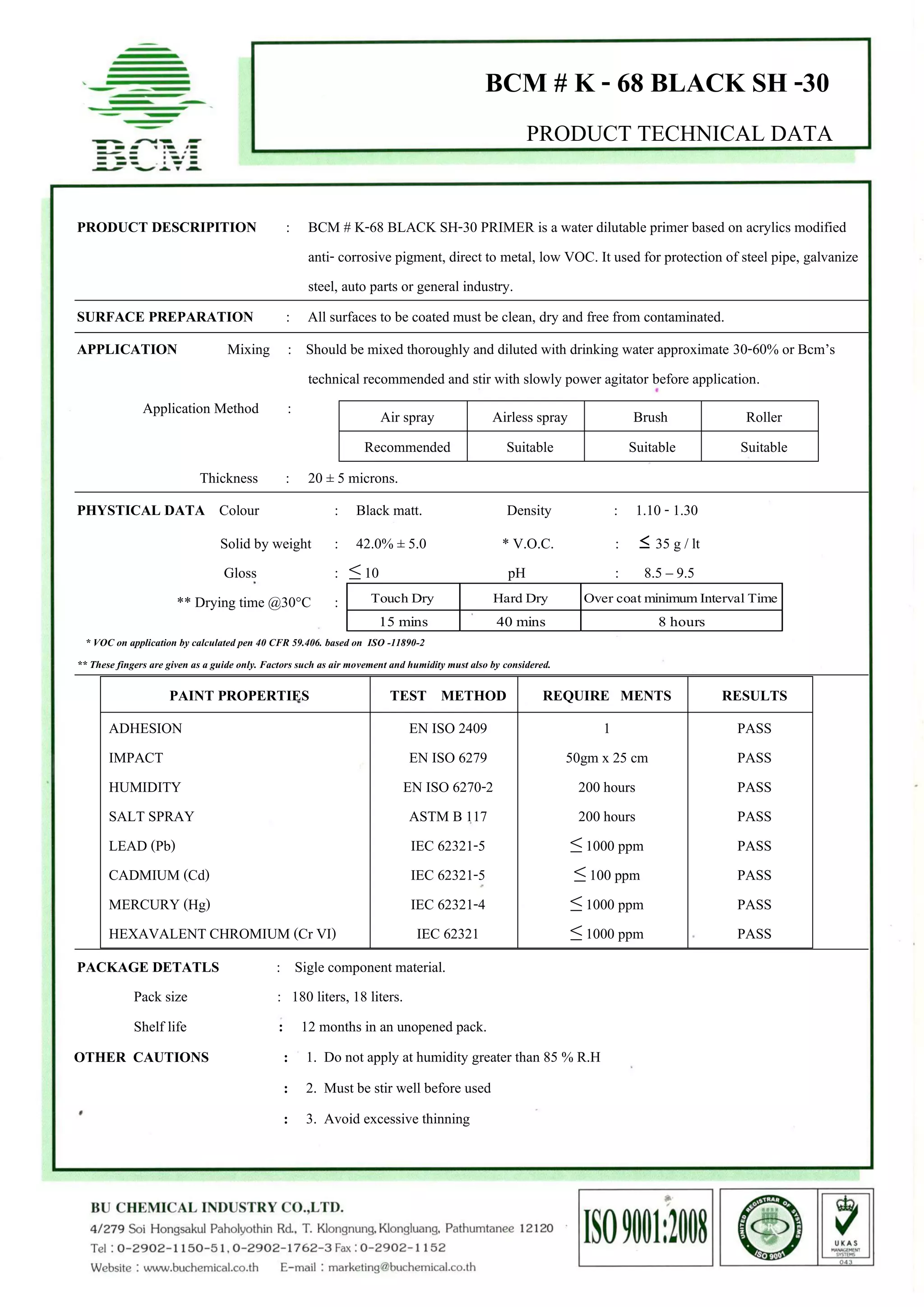 Bcm# k 68 black sh 30 primer | PDF