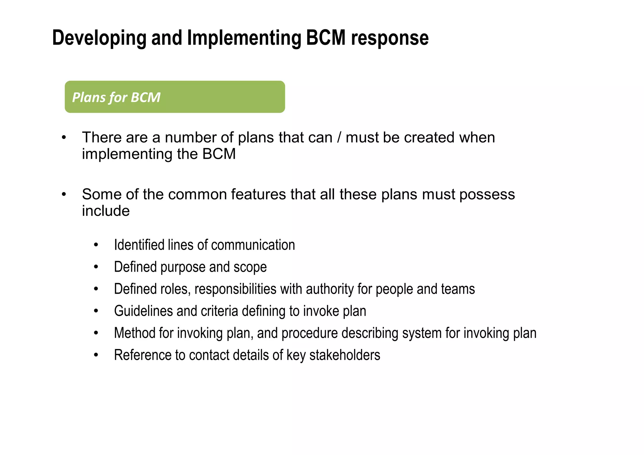 Business Continuity Management | PDF