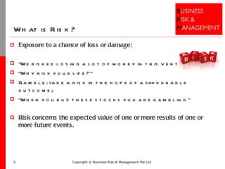 BCM Training Part 1 - Introduction To BCM - Business Risk & Management ...