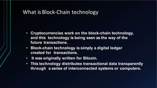 Fundamentals of Block chain Technology | PPTX