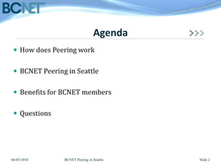 BCNet - Peering | PPT