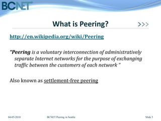 BCNet - Peering | PPT