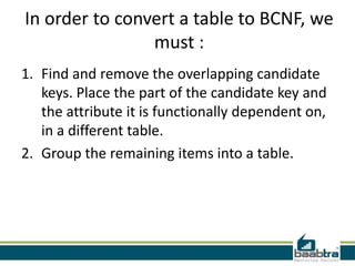 Bcnf | PPTX