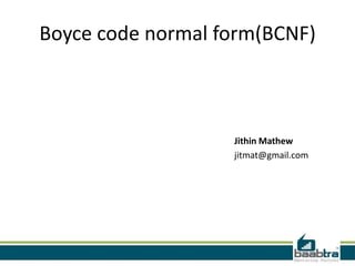 Bcnf | PPTX