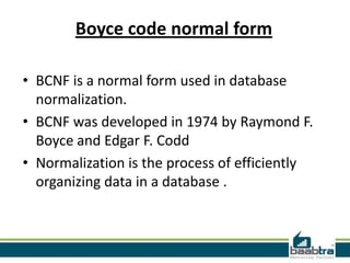 Bcnf | PPTX