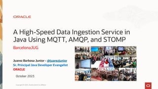 BarcelonaJUG - A High-Speed Data Ingestion Service in Java Using MQTT, AMQP, and STOMP | PDF ...