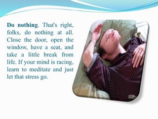 ppt on 'Relief frm stress' | PPT