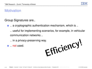 Get Shorty via Group Signatures without Encryption | PDF | Technology & Computing
