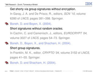 Get Shorty via Group Signatures without Encryption | PDF | Technology & Computing