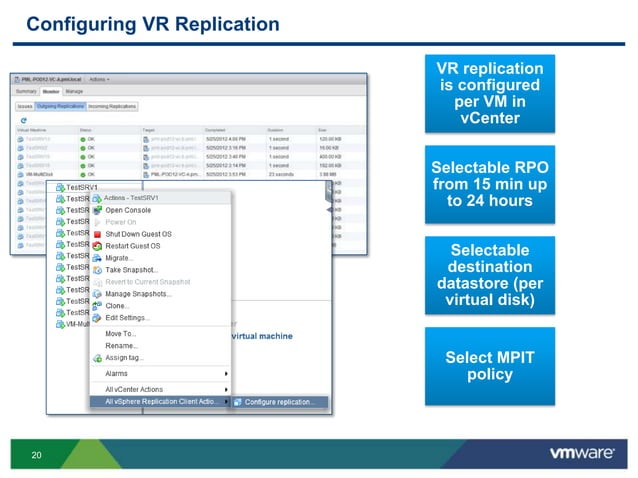 VMworld 2013: VMware vSphere Replication: Technical Walk-Through with ...