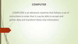 GFGC CHIKKABASUR ( FUNDAMENTALS OF COMPUTERS ) | PPT